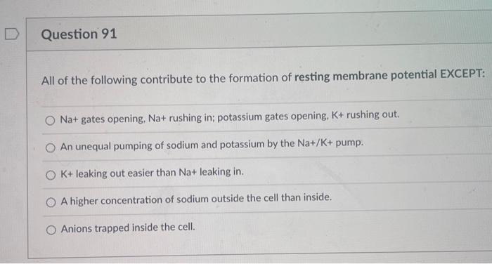 Solved All of the following contribute to the formation of | Chegg.com
