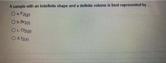 Solved A sample with an indefinite shape and a definite | Chegg.com