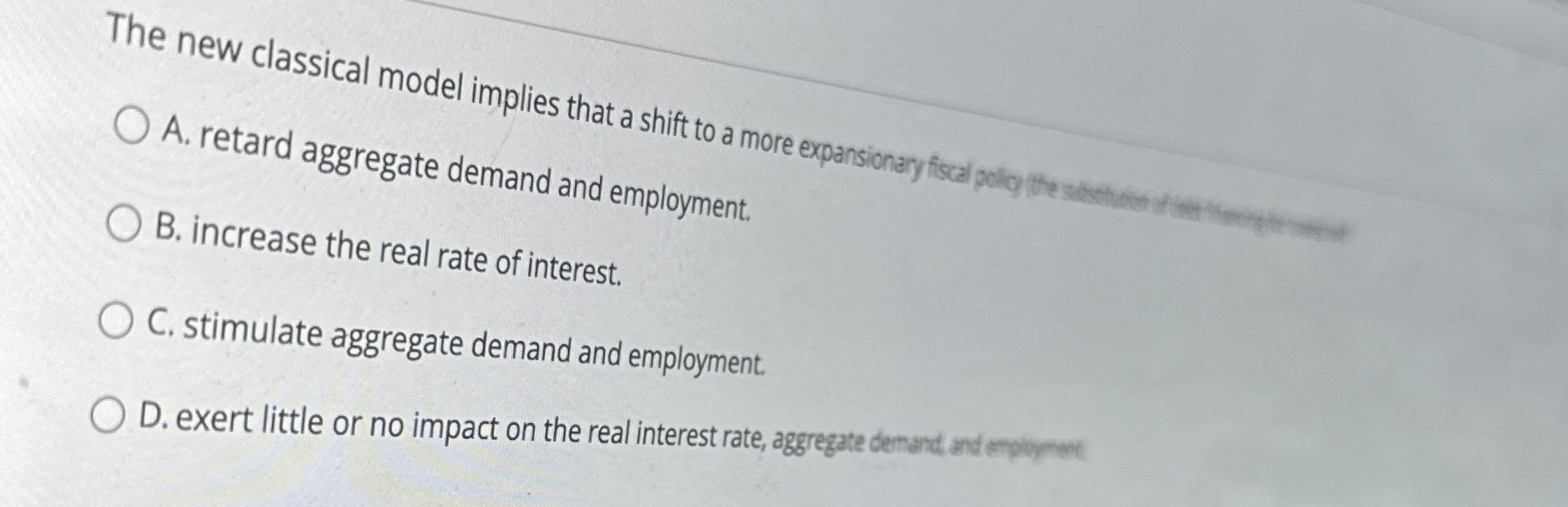 High Quality SOLUTION The new classical model implies that a shift to a mA. | Chegg.com