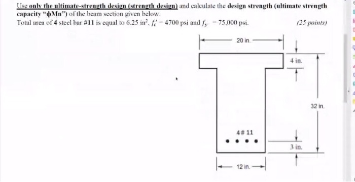 Solved Use only the ultimate-strength design (strength | Chegg.com