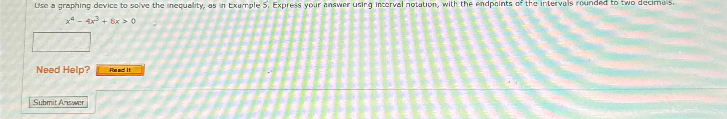 Solved Use a graphing device to solve the inequality, as in | Chegg.com