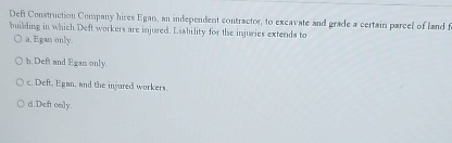 Solved Defi Construction Company hires Epan, an independent | Chegg.com