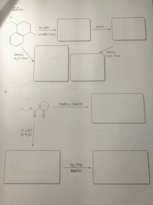 Solved Fill in all missing starting materials, reagents | Chegg.com