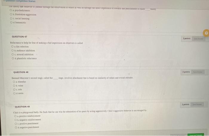 Solved TY Question completion Status Toe eory Dom Te | Chegg.com