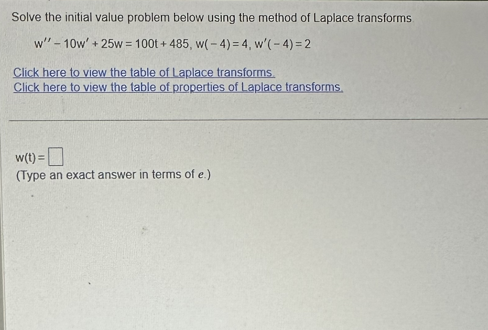 Solved Solve the initial value problem below using the | Chegg.com