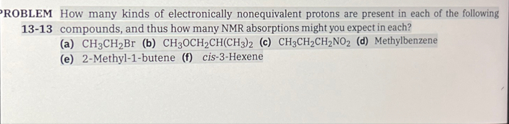 Solved ROBLEM How many kinds of electronically nonequivalent | Chegg.com