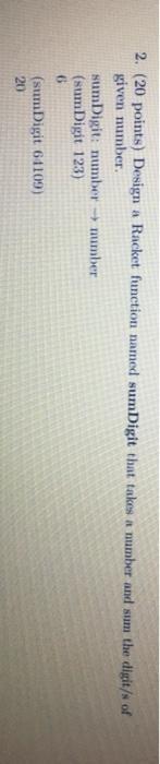 Solved 2. (20 points) Design a Racket function named | Chegg.com