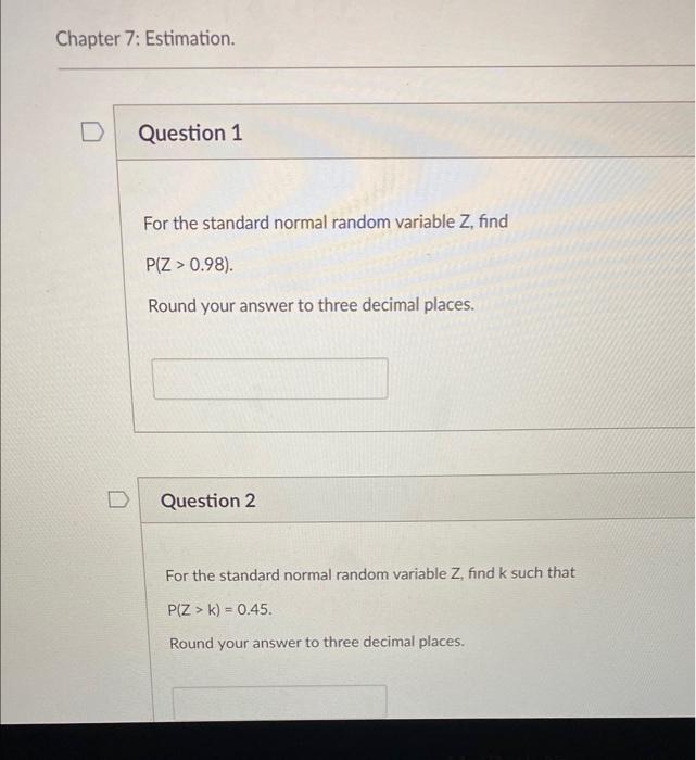 Solved For the standard normal random variable Z, find | Chegg.com