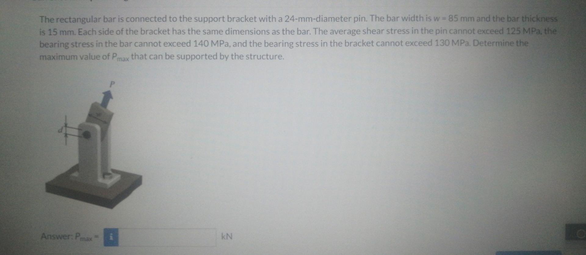 Solved The rectangular bar is connected to the support | Chegg.com