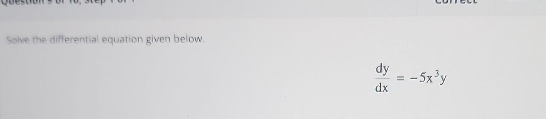 Solved Solve the differential equation given below. | Chegg.com