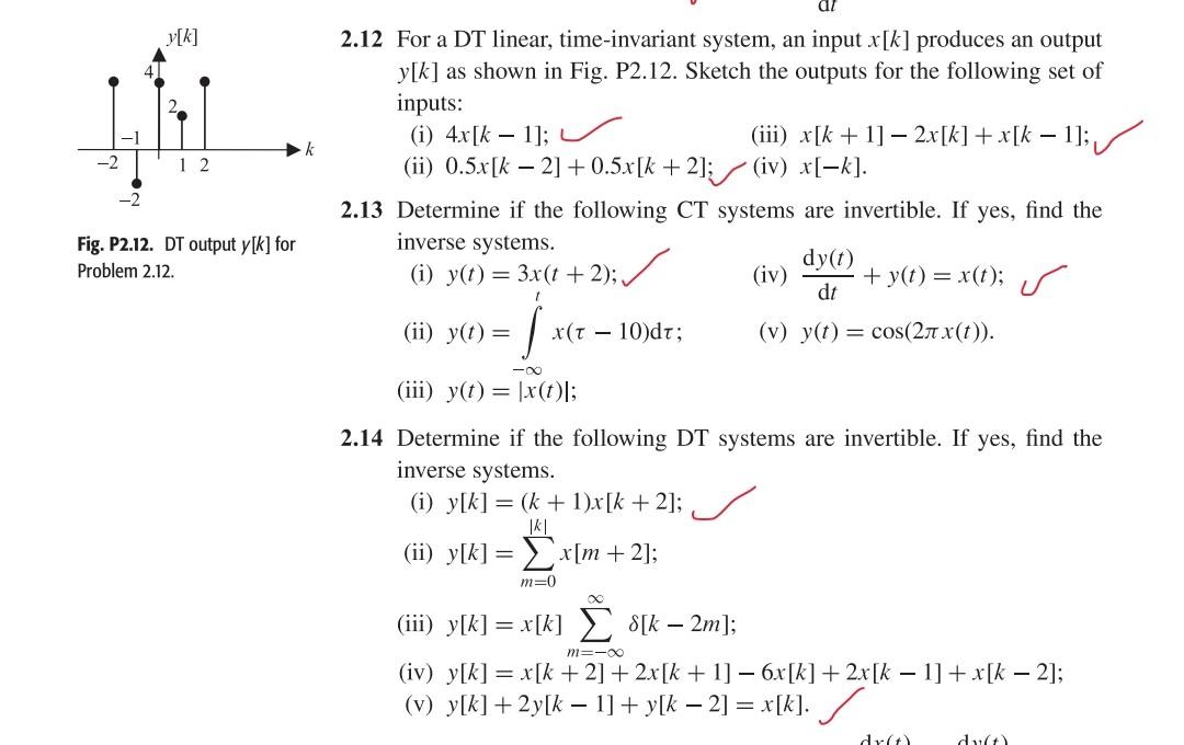 Solved dt 2.12 For a DT linear, time-invariant system, an | Chegg.com