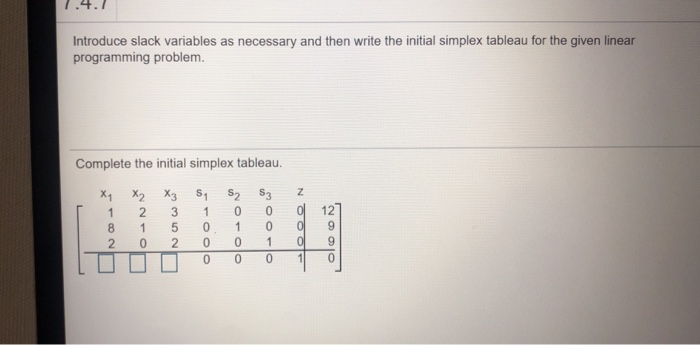 Solved Introduce slack variables as necessary and then write | Chegg.com