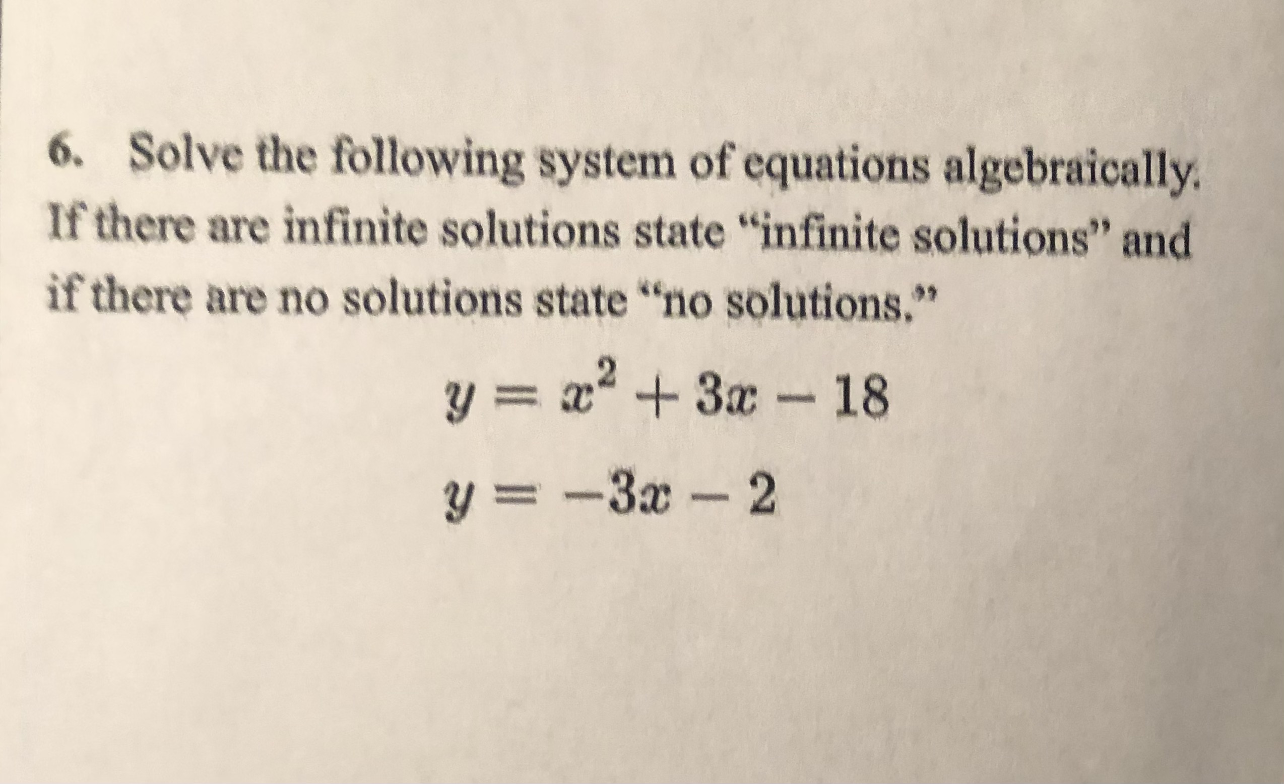 Solve the following system of equations | Chegg.com