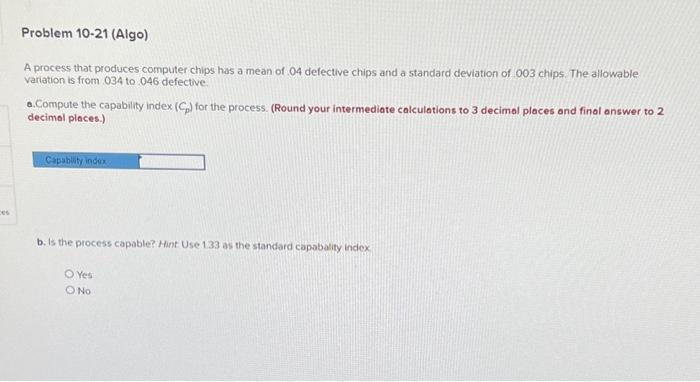 Solved A process that produces computer chips has a mean of | Chegg.com