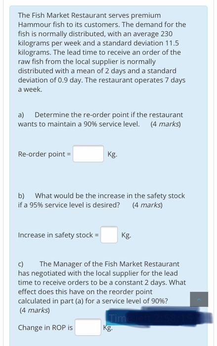 The Fish Market Restaurant serves premium Hammour | Chegg.com