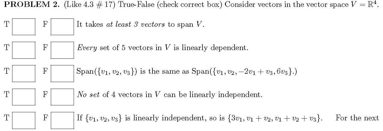 Solved Consider vectors in the vector space V = R4. It | Chegg.com