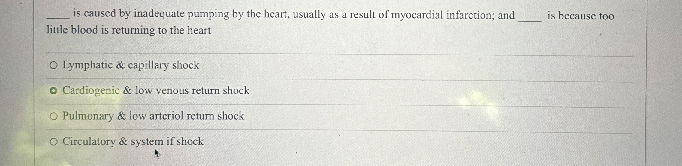 Solved q, is caused by inadequate pumping by the heart, | Chegg.com Solved q, is caused by inadequate pumping by the heart, | Chegg.com