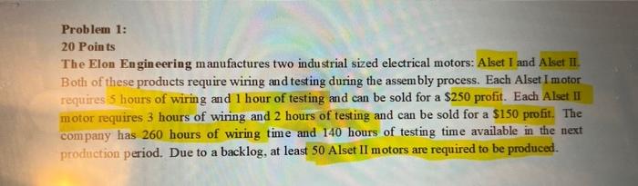 Solved Problem 1: 20 Points The Elon Engineering | Chegg.com