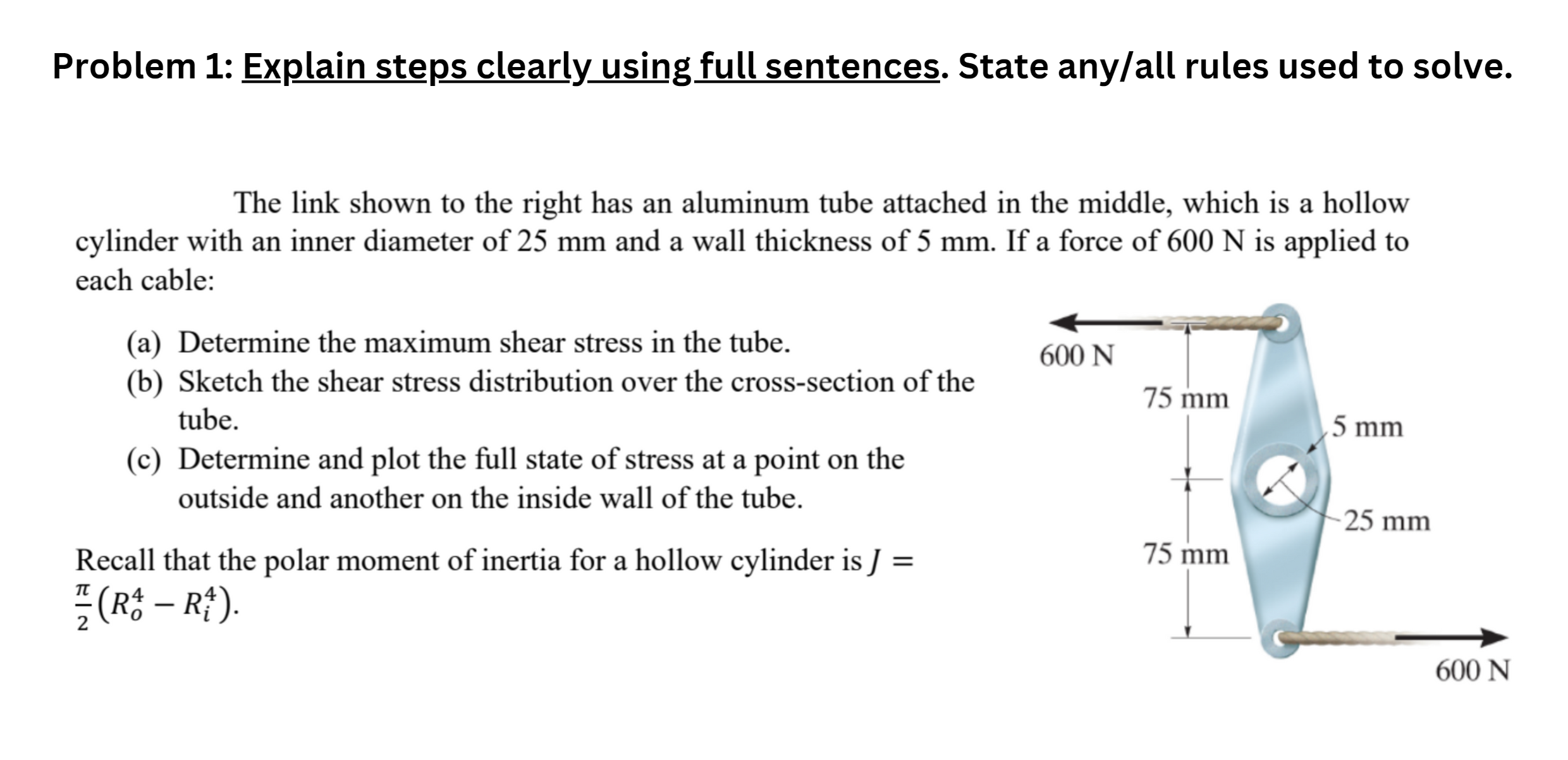 Solved Problem 1: Explain steps clearly using full | Chegg.com