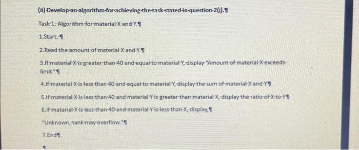 Solved \% Algorithm while x>=40 disp ('Amount of X exceeds | Chegg.com