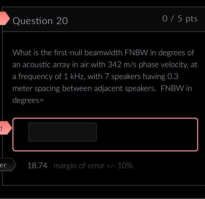 Solved What is the first-null beamwidth FNBW in degrees of | Chegg.com