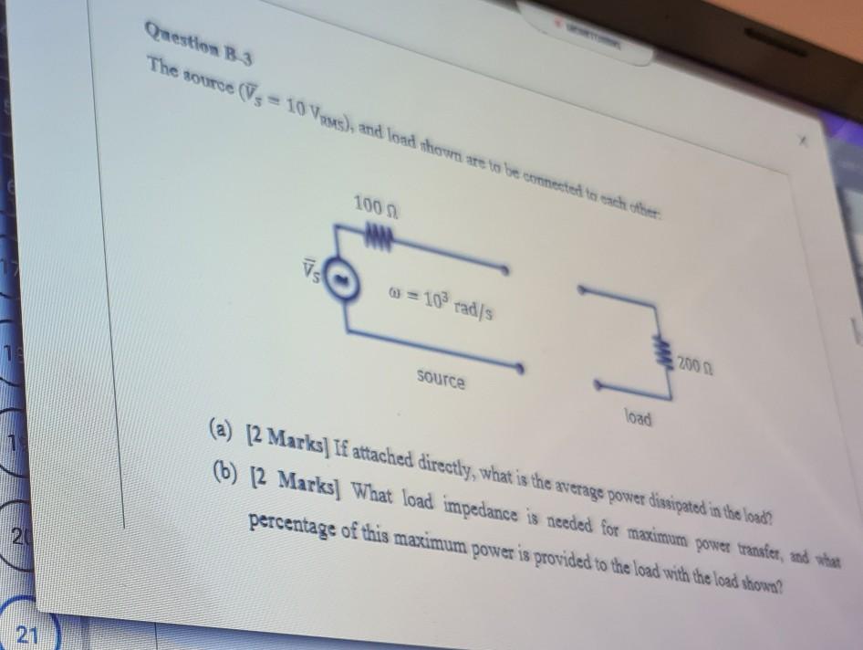 Solved the source and load shown are to be connected to each | Chegg.com