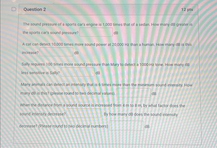 Solved dB(IL)=10log(1/I0)dB(SPL)=20log(P/P0) Use the | Chegg.com