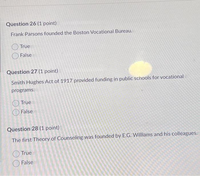 Solved Frank Parsons founded the Boston Vocational Bureau. | Chegg.com