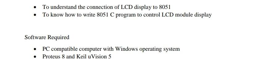 Solved • To understand the connection of LCD display to 8051 | Chegg.com
