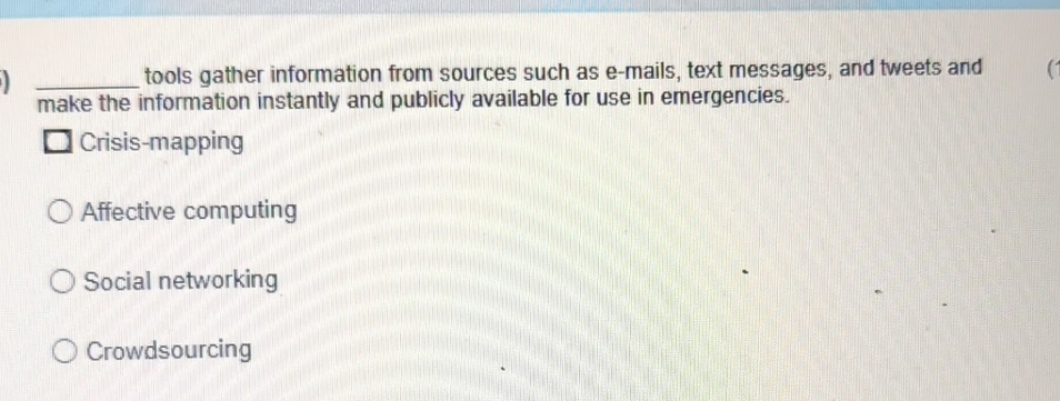 Solved q, ﻿tools gather information from sources such as | Chegg.com