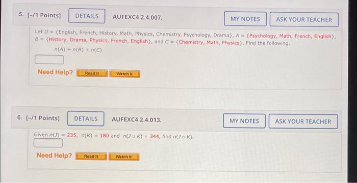 Solved 5. [-/1 Points] DETAILS AUFEXC4 2.4.007. MY NOTES ASK | Chegg.com