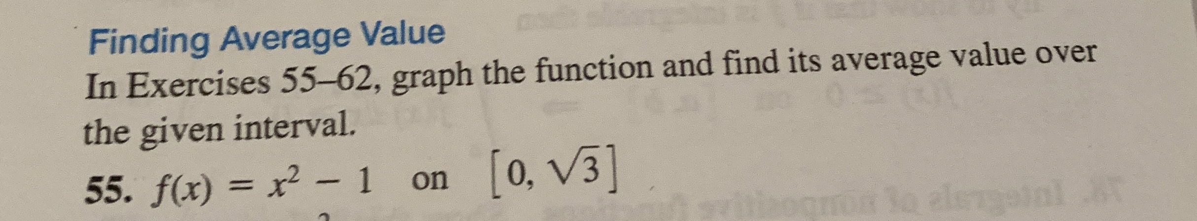 Solved Finding Average ValueIn Exercises 55-62, ﻿graph the | Chegg.com