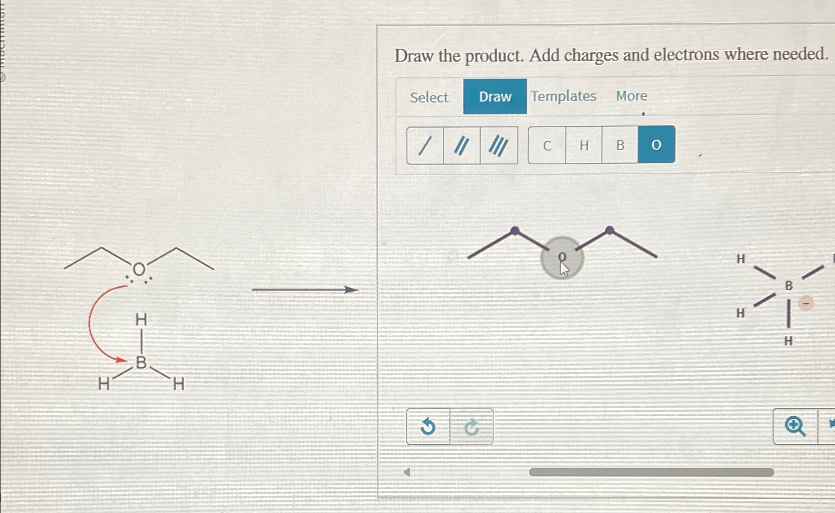 Solved Draw the product. Add charges and electrons where | Chegg.com