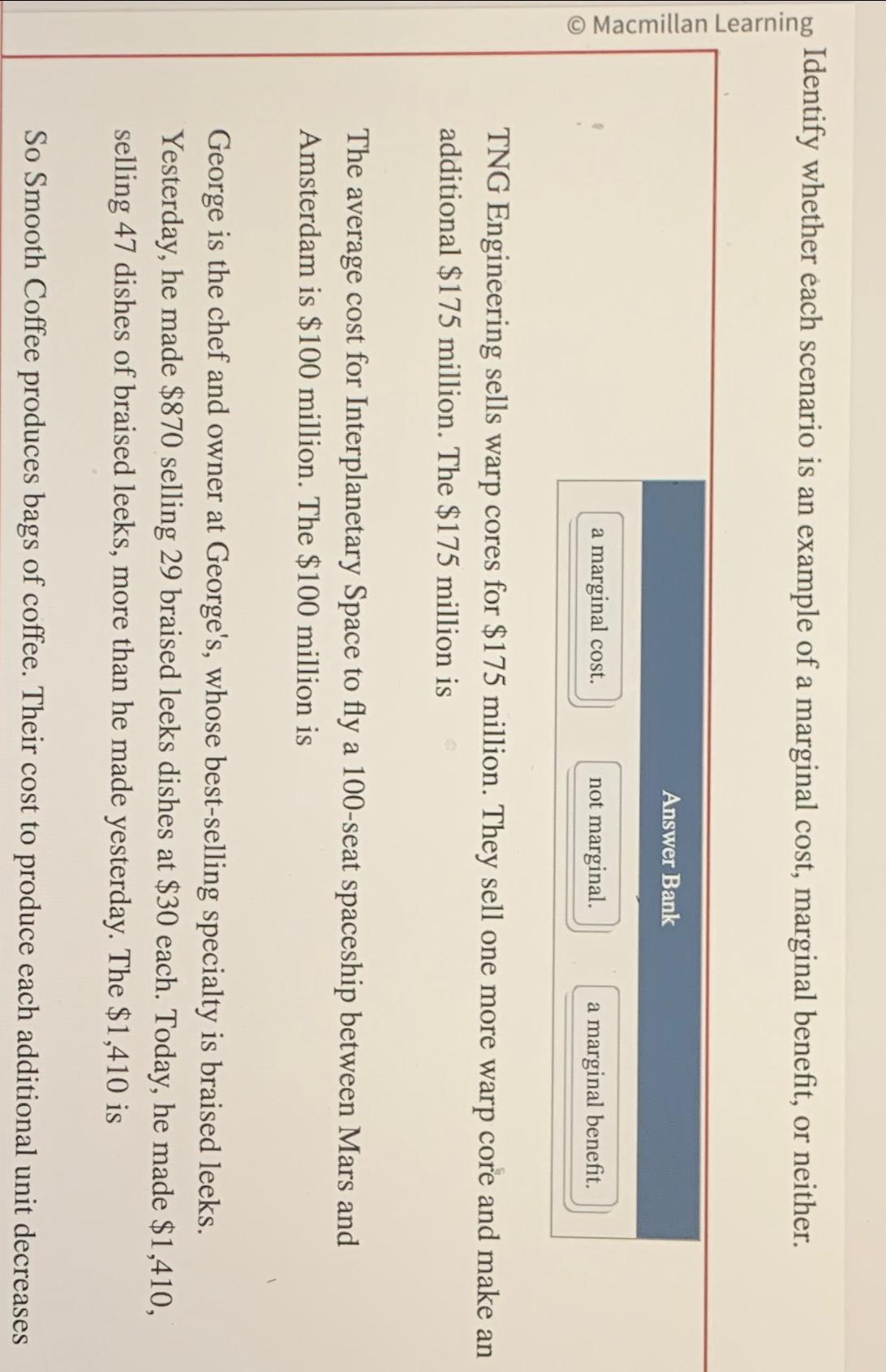Solved ∞c ﻿Identify whether each scenario is an example of a | Chegg.com