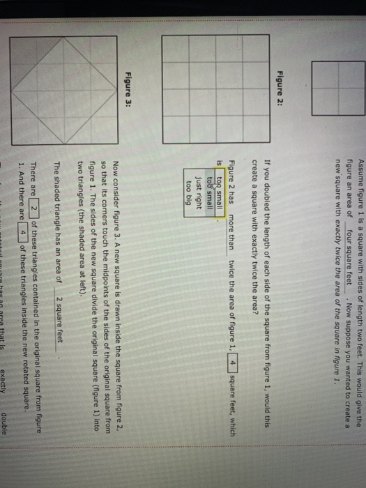Solved figure an area of four square feet Now suppose you | Chegg.com