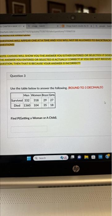 Solved Use the table below to answer the following. (ROUND | Chegg.com