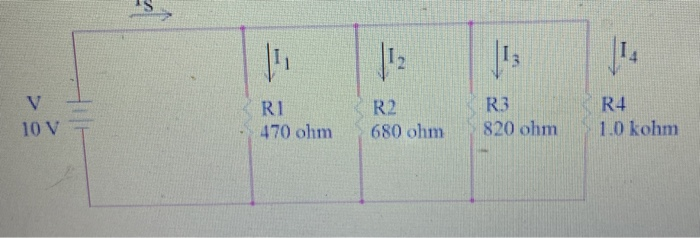 Solved 1.Given the parallel circuit in Figure 4.1, calculate | Chegg.com
