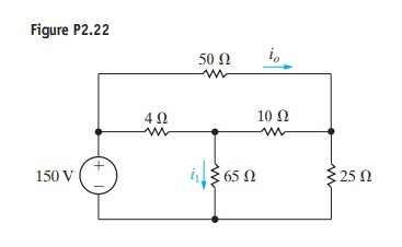 Solved 2.22 ﻿The current io ﻿in the circuit in Fig. P2.22 | Chegg.com