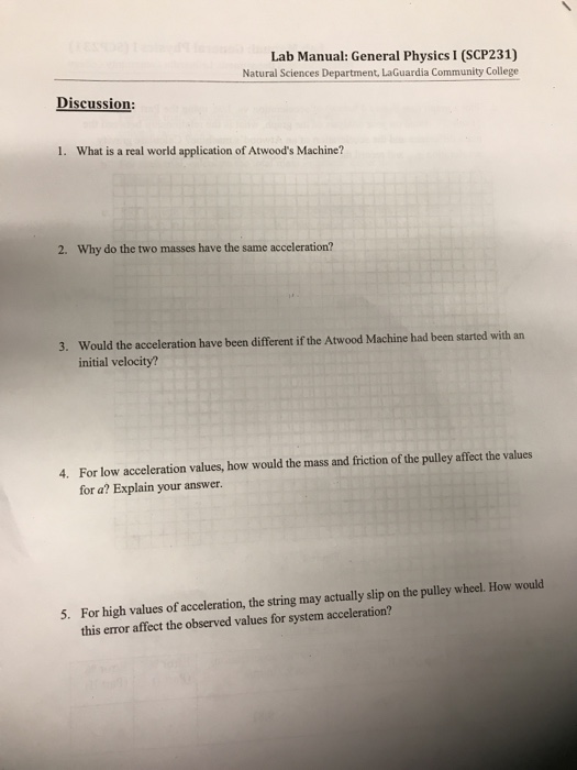 Solved Lab Manual: General Physics I (SCP231) Natural | Chegg.com