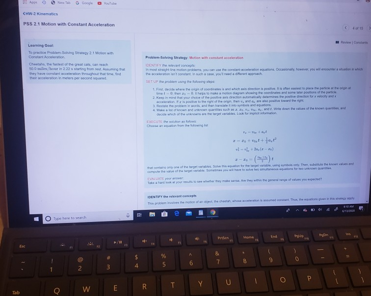Solved ! Apps New bb G Google YouTube A Review Constant | Chegg.com