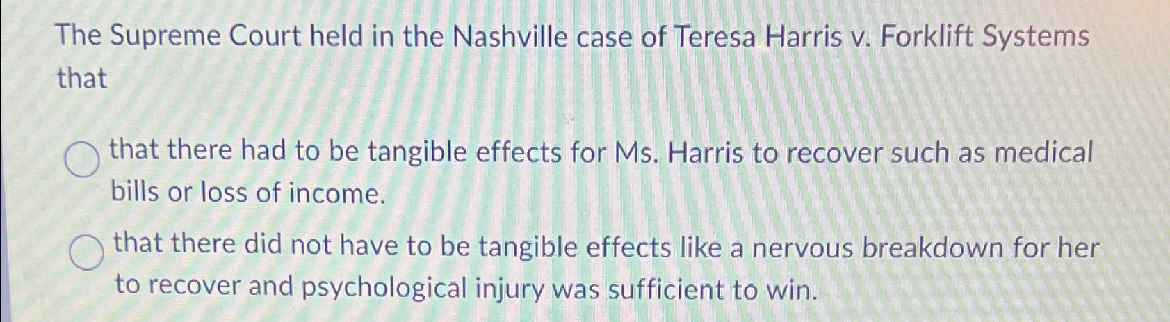 Solved The Supreme Court held in the Nashville case of | Chegg.com