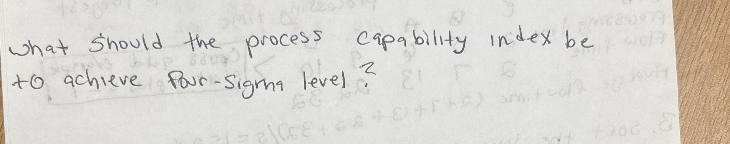 Solved What should the process capability index be to | Chegg.com