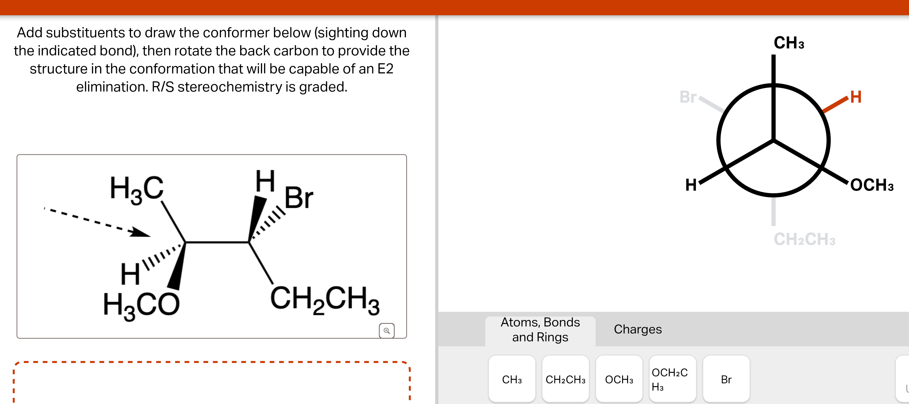 Solved Add substituents to draw the conformer below | Chegg.com