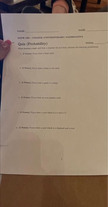 Solved DATE NAME MATH 1332-COLLEGE (CONTEMPORARY) | Chegg.com