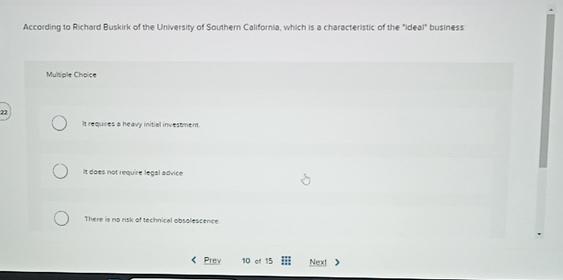 Solved According 10 ﻿Richard Buskirk of the University of | Chegg.com