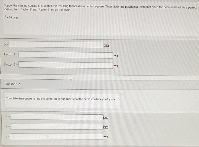 Solved Supply the missing constant, k, so that the resulting | Chegg.com