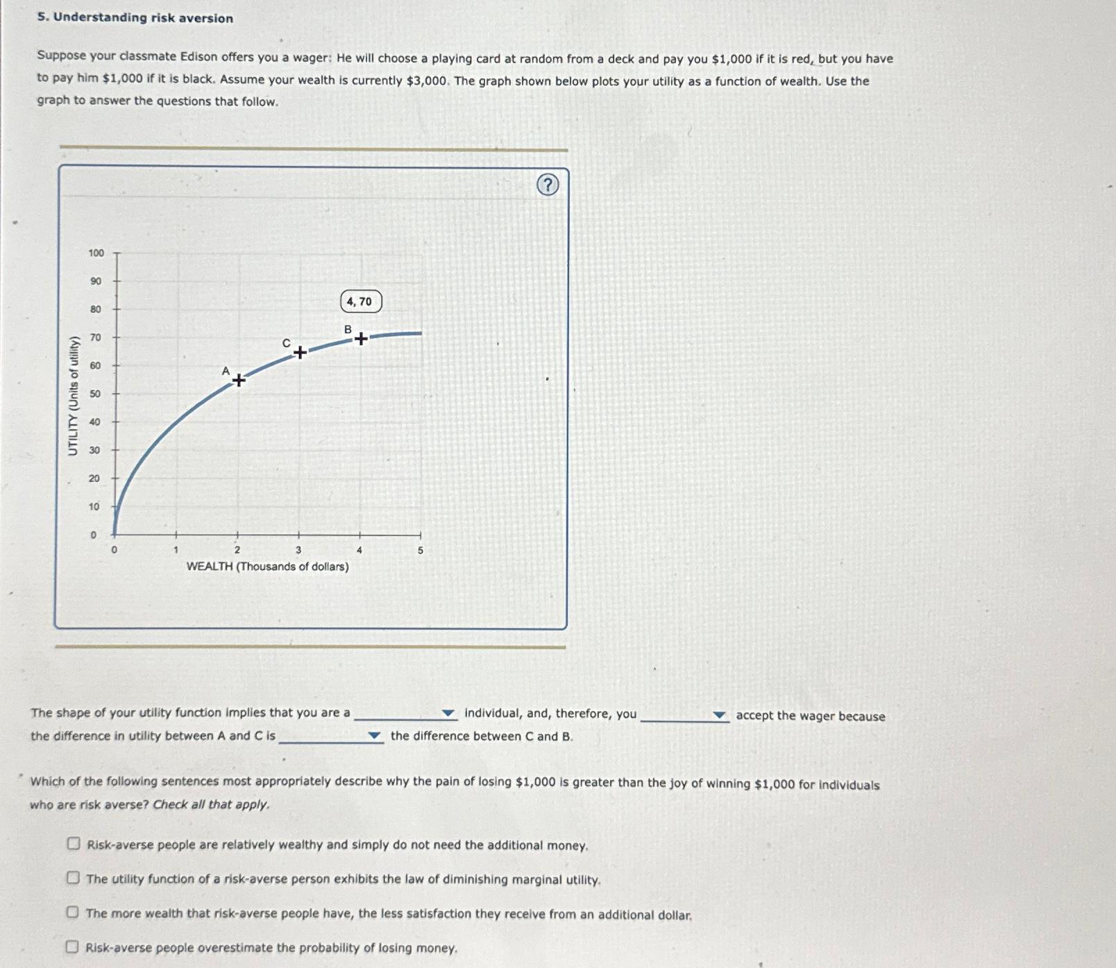 Solved Understanding risk aversionSuppose your classmate | Chegg.com
