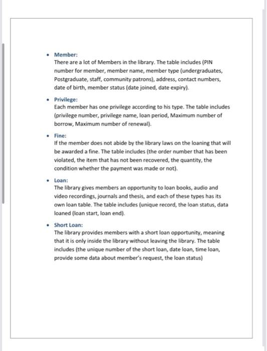 Solved what is enhanced ER diagram for library data | Chegg.com