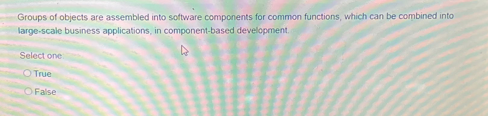 Solved Groups of objects are assembled into software | Chegg.com
