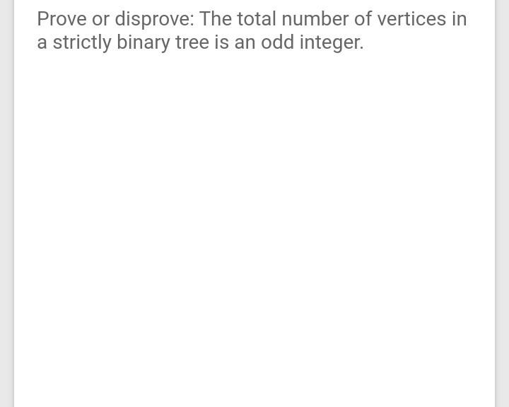 Solved Prove or disprove: The total number of vertices in a | Chegg.com